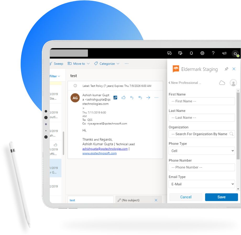 Outlook Plugin for CRM Integration | QSS Technosoft